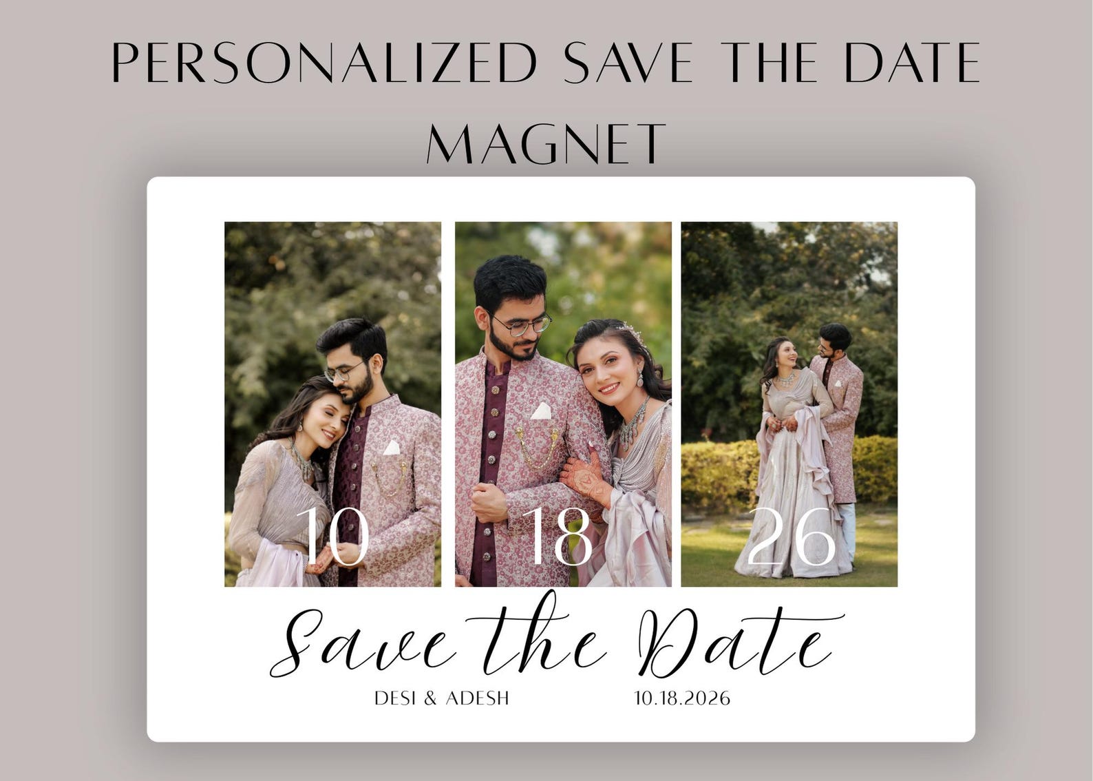 Personalized Save the Date Wedding Magnets. Custom Wedding Fridge ...