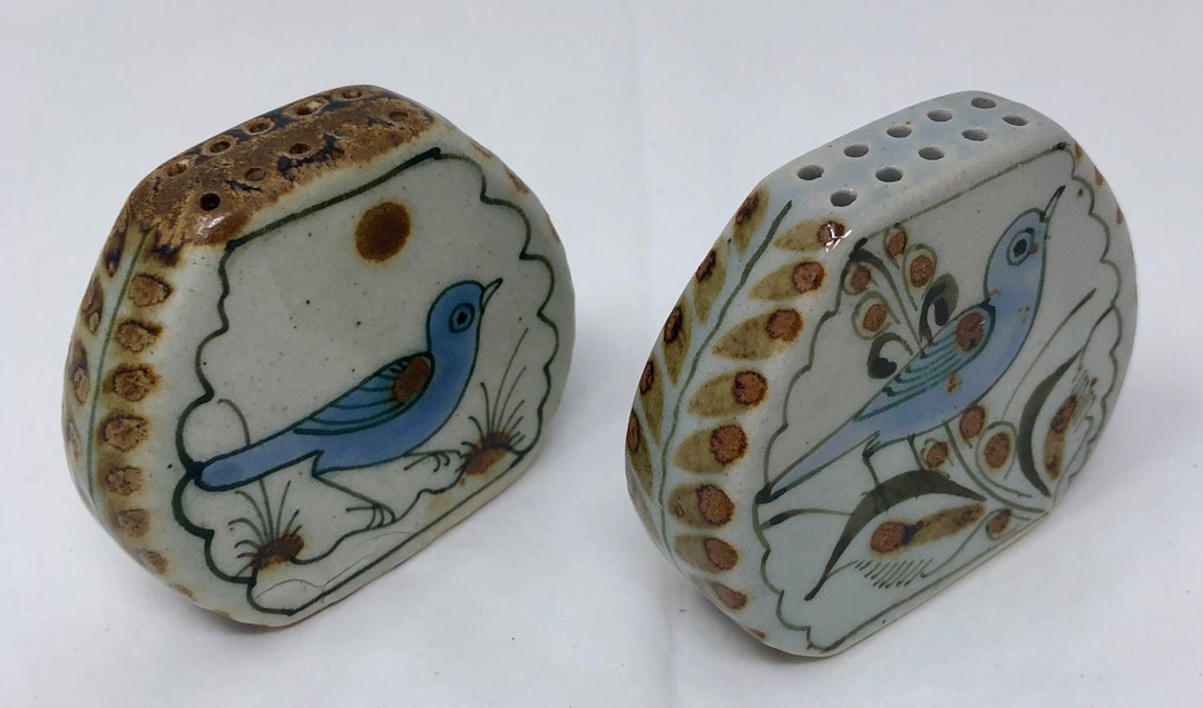 Set of Shakers Tonal Mexico Mexican Pottery Ceramic Bird Salt Pepper ...
