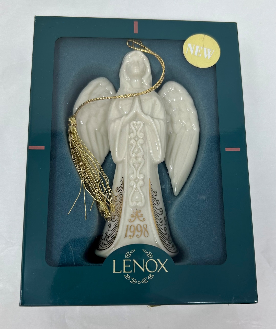 Lenox Angel Ornament Ceramic Ivory 1998 Christmas Tree Holiday - Etsy