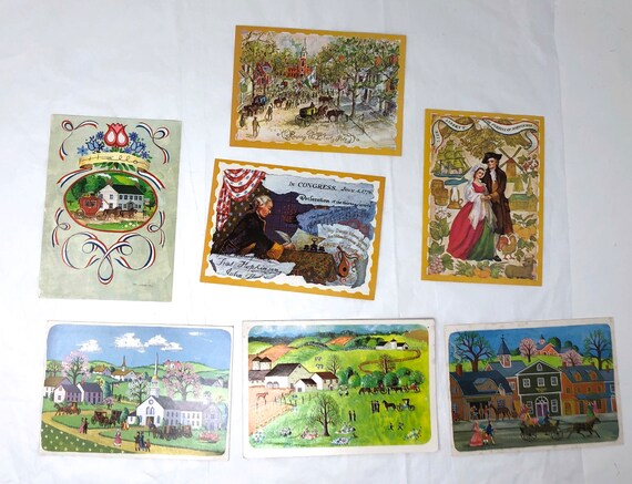 7 Vintage Art Postcards Postal Card Famous Artists Studios - Etsy