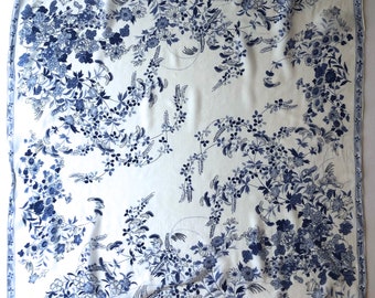 Blue Square Scarf - Etsy