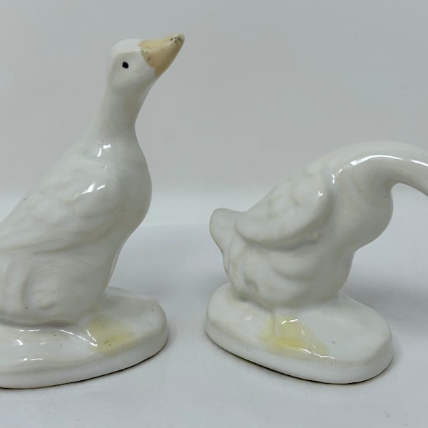Porcelain Geese Figurines - Etsy
