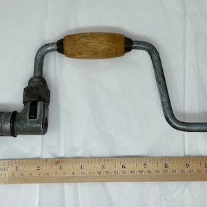 Vintage Hand Crank Drill – Manual Screwdriver Tool No. 108 With Wood ...
