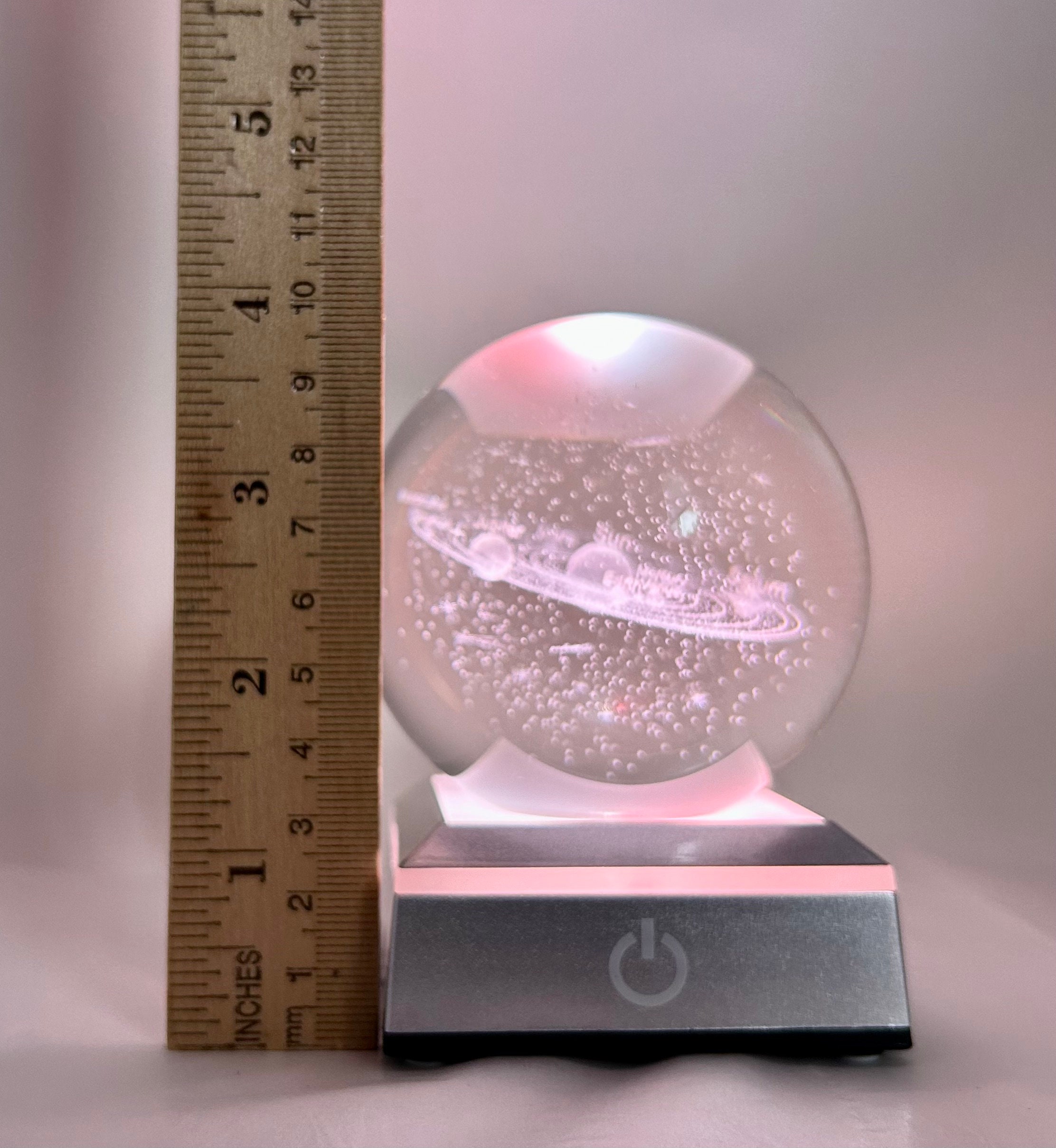 ERWEI Solar System Planets Glass Ball Globe Planet Lit 3-D Laser Light ...