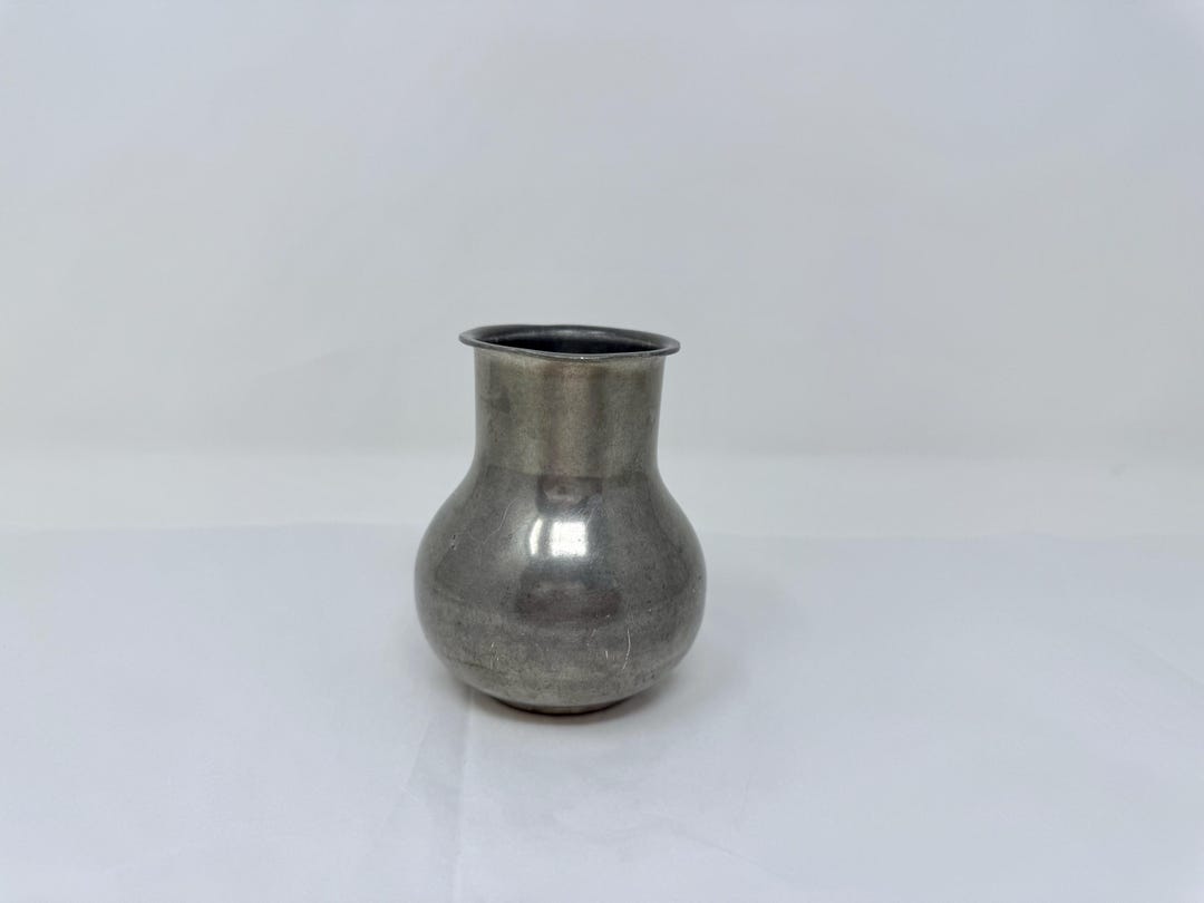 Small Miniature Bud Pewter Vase Match Holder Dutch Holland Real Pewter ...