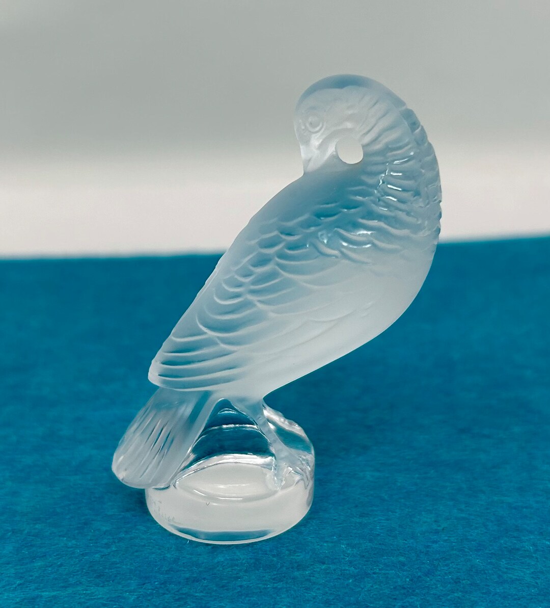 Vintage Lalique Frosted Glass Figurine Paperweight Pigeon Pheasant Bird ...