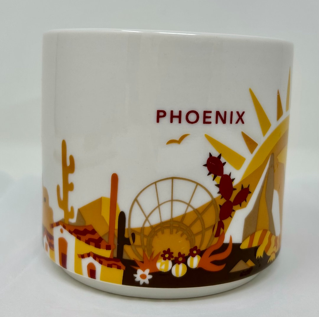 Starbucks Mug Phoenix Arizona Coffee Cup You Are Here Orange - Etsy
