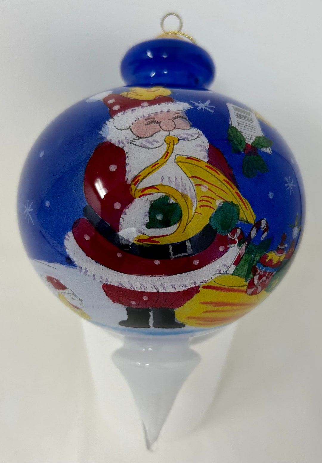 Pier One Li Bien Glass Ornament Santa Tuba Player - Etsy