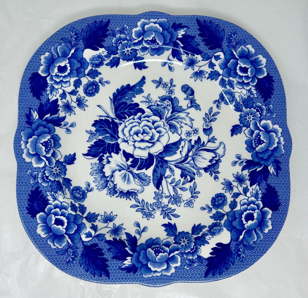 The Spode Blue Room Garden Collection "british Flowers - Poppy" Square ...