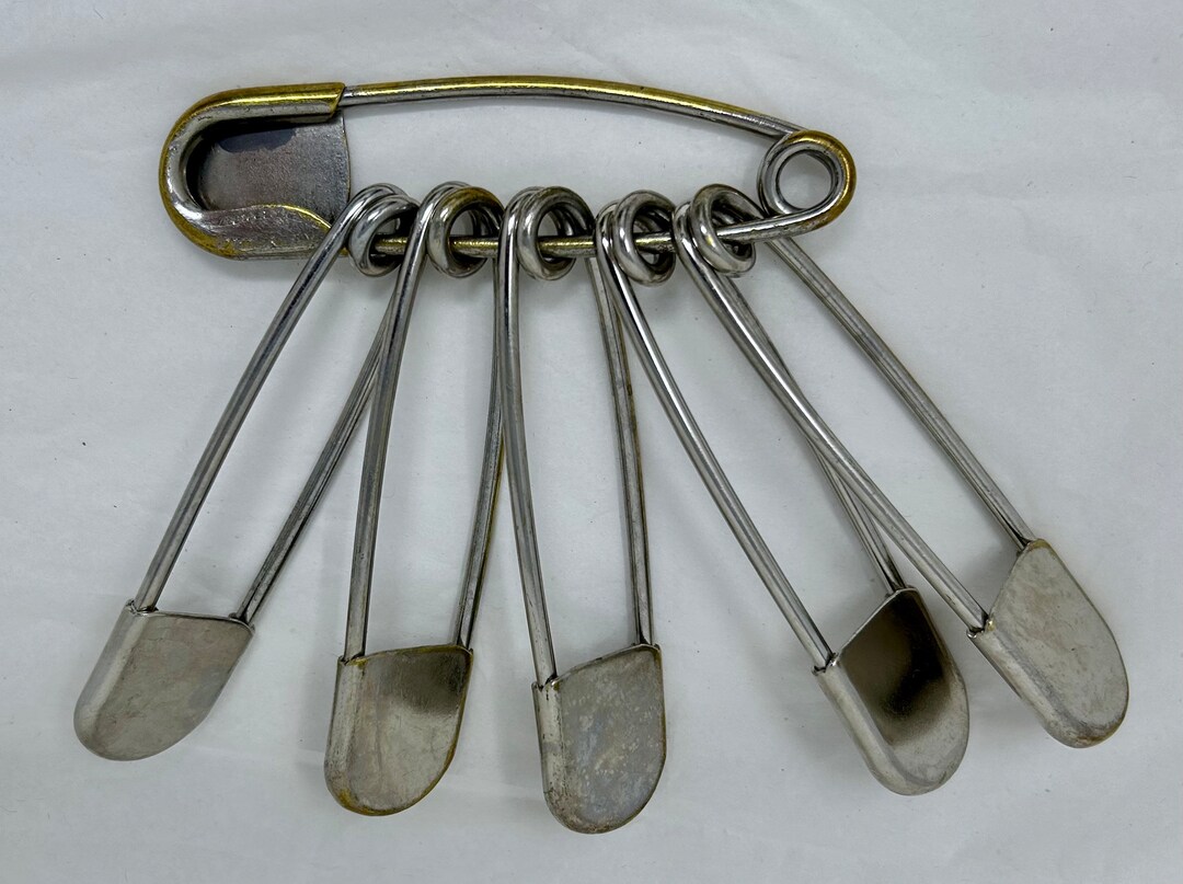 6 Vintage Clothing Laundry Pins R1300N Antique Metal WW2 Military Army ...