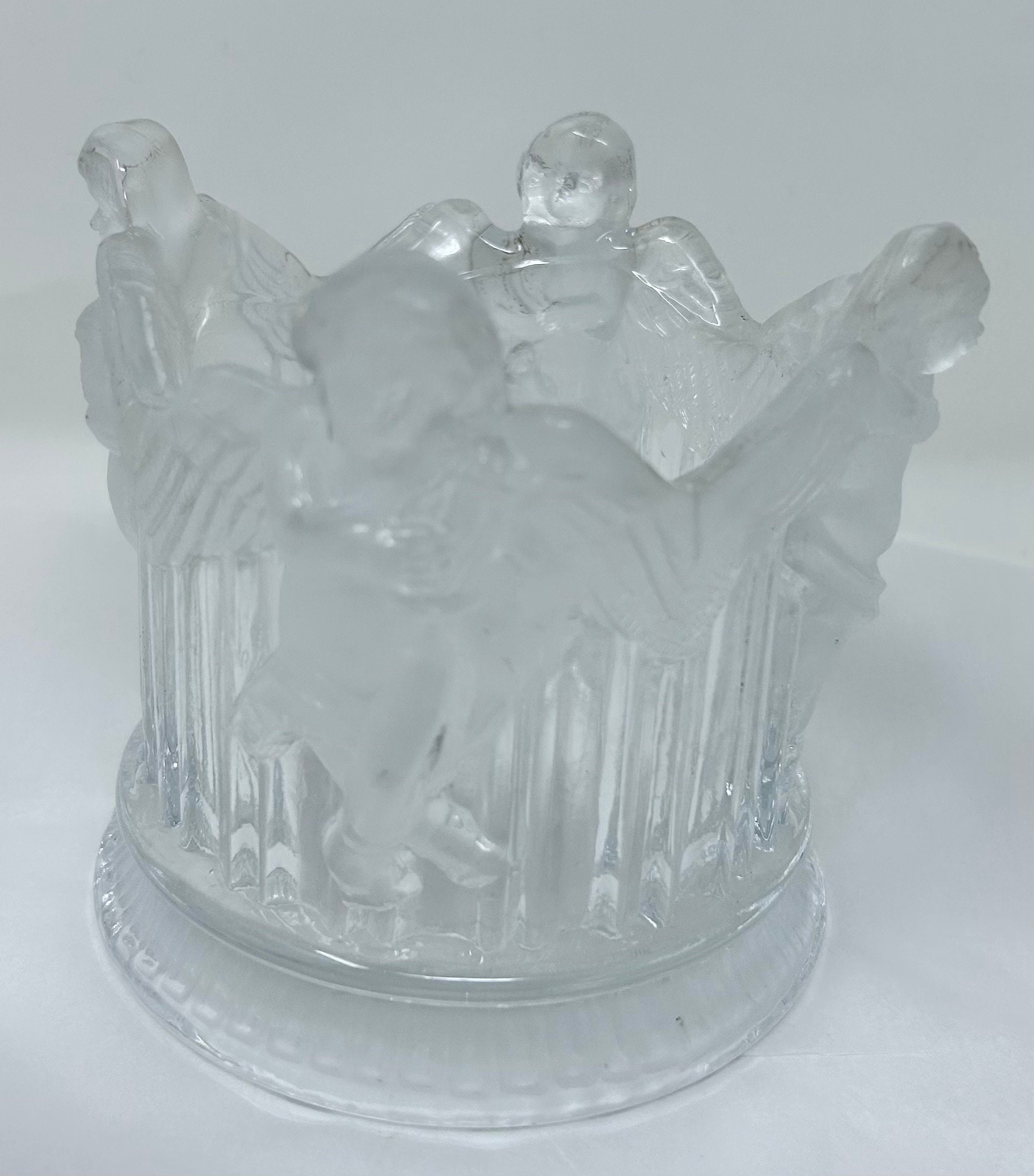 Large Vintage CCI Angels Cherub Frosted Glass Fat Candle - Etsy