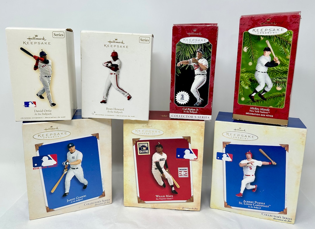 Set of 7 Hallmark Keepsake Ornaments Baseball Players - Etsy