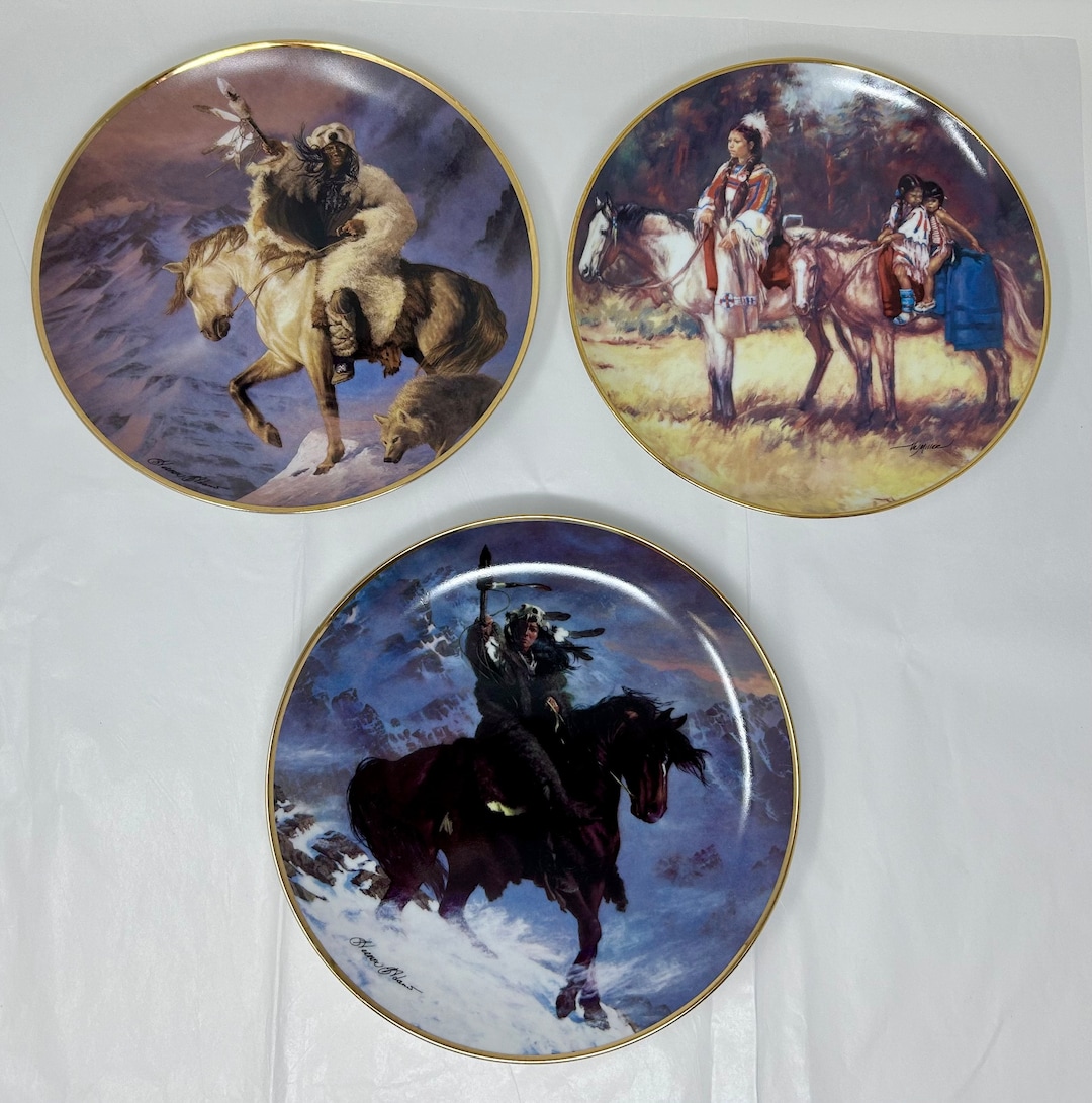Vintage Herman Adams Plate American Heritage Museum Native American ...