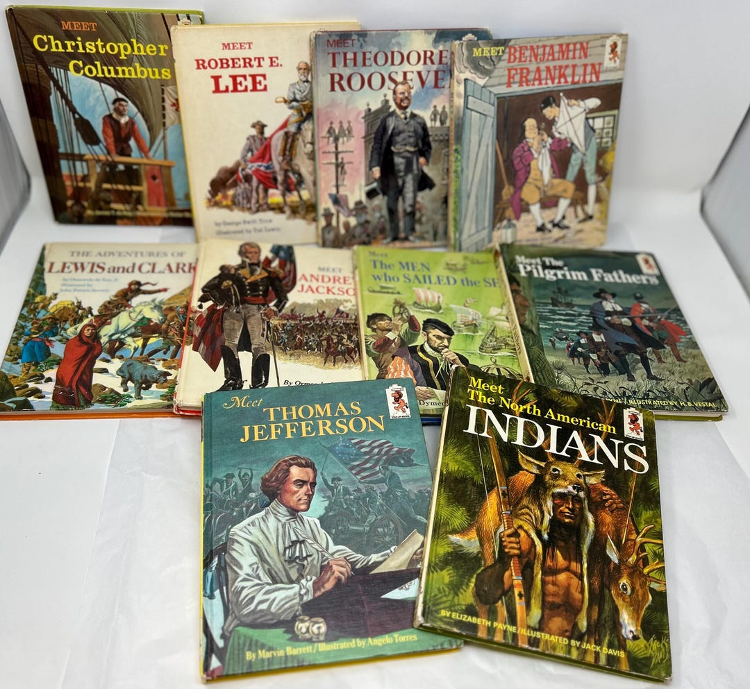 10 Vintage Random House Books Meet History Children Set Teaching 1960's ...