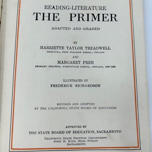 The Primer 1916 Margaret Free Harriette Treadwell Early Century ...