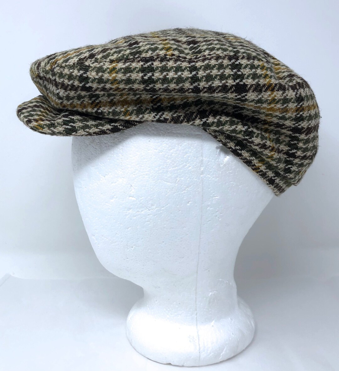 Vintage Tonak Wool Newboy Cap Czech Tweed Brown Tan Boy Small - Etsy