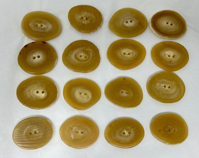16 Buffalo Horn Buttons Knitting Sewing Sweater Slice - Etsy