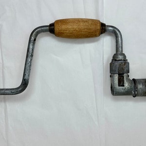 Vintage Hand Crank Drill – Manual Screwdriver Tool No. 108 With Wood ...