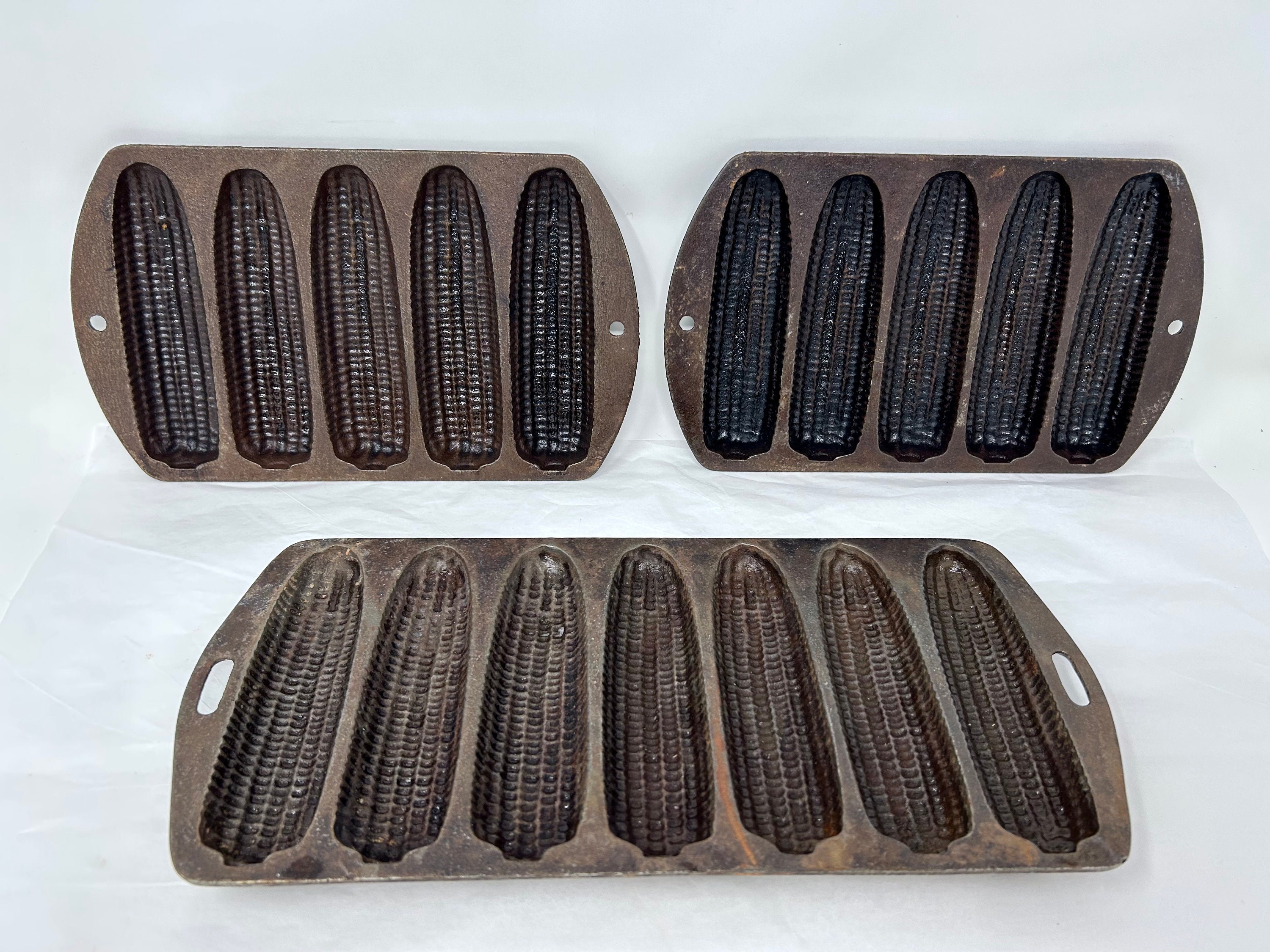 3 Vintage Griswold Lodge Cast Iron Cornbread Corn Stick Pans - Etsy