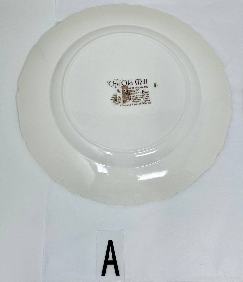 Johnson Bros “the Old Mill” Charger Plates – Set of 11 3/8" England ...