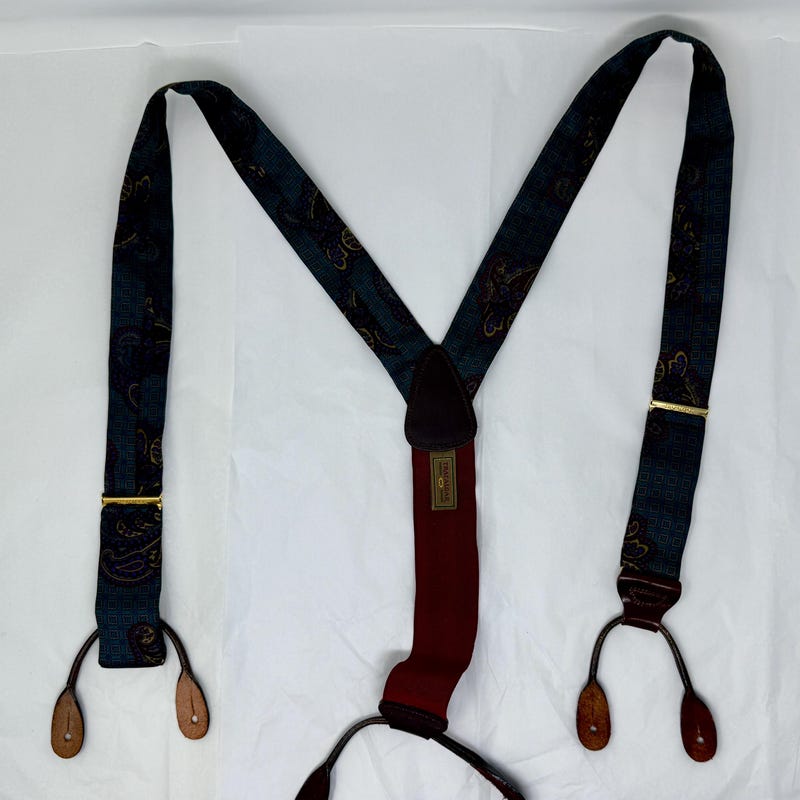 Silk Suspenders Red Men - Etsy