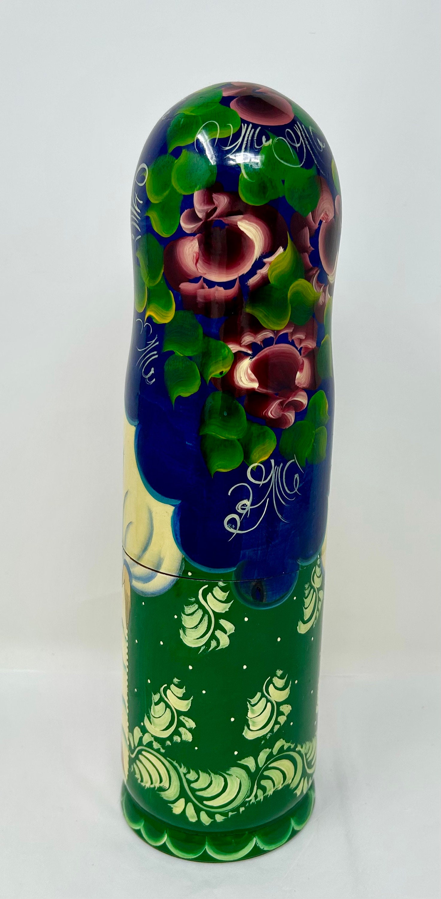 Hand Painted Russian Doll Box Container Small Bottle Case Holder Vodka ...