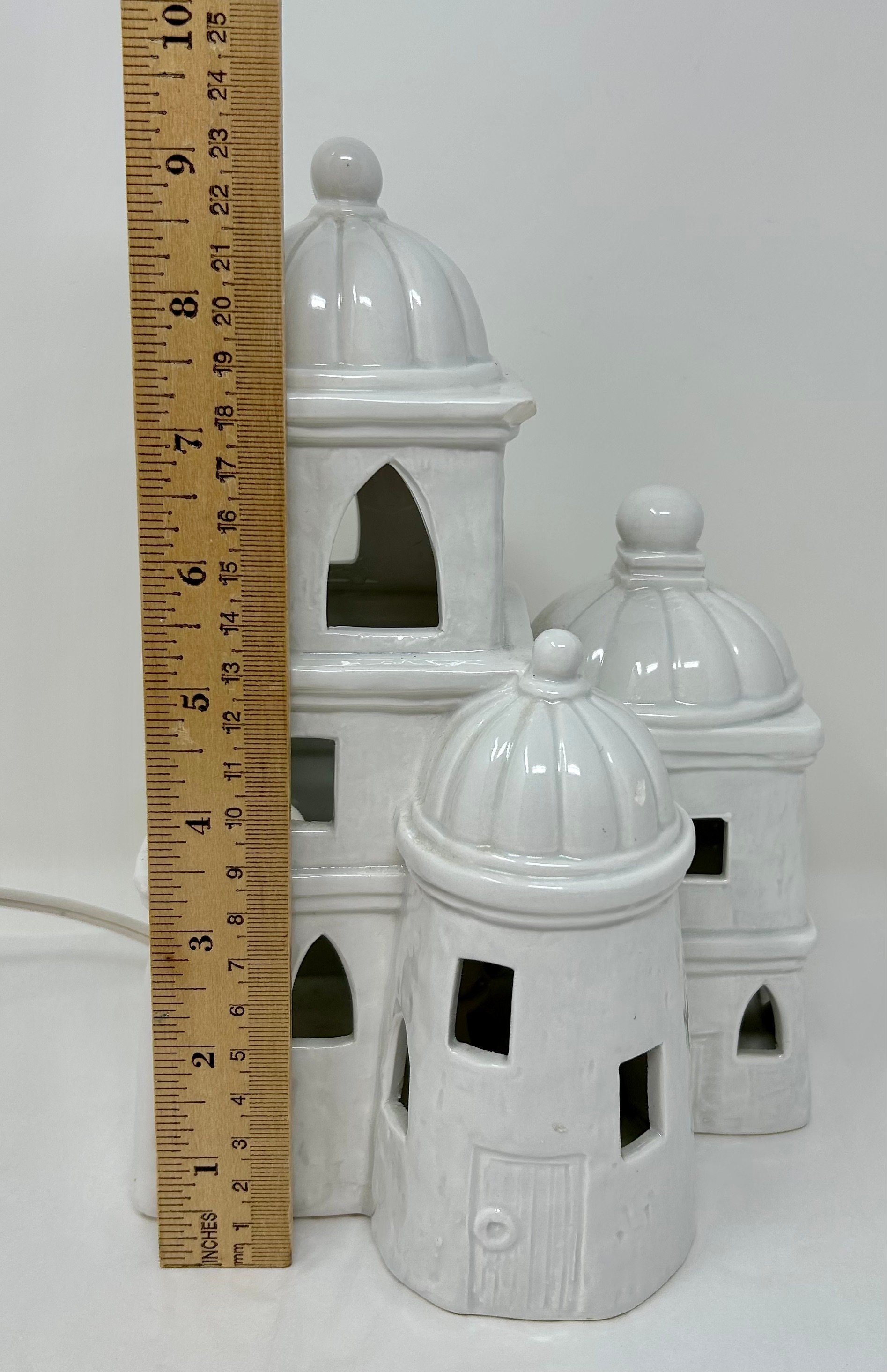 Fitz and Floyd Castle Light Fixture Lamp Night White Ceramic - Etsy