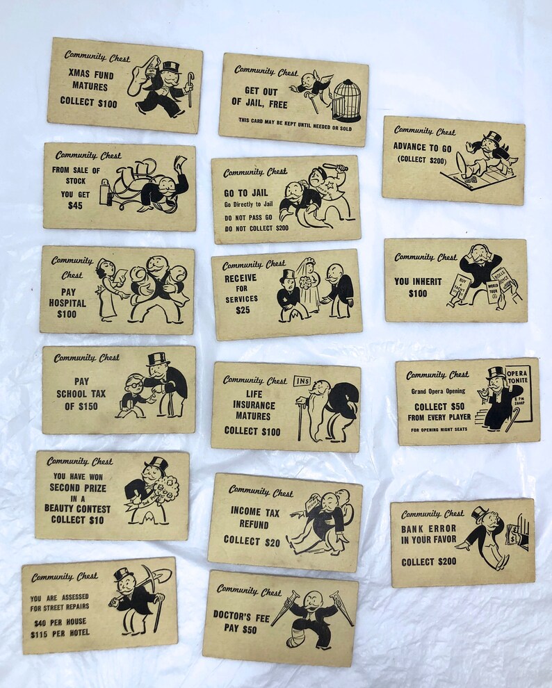 Vintage Monopoly Board Game Craft Art Projects | Etsy