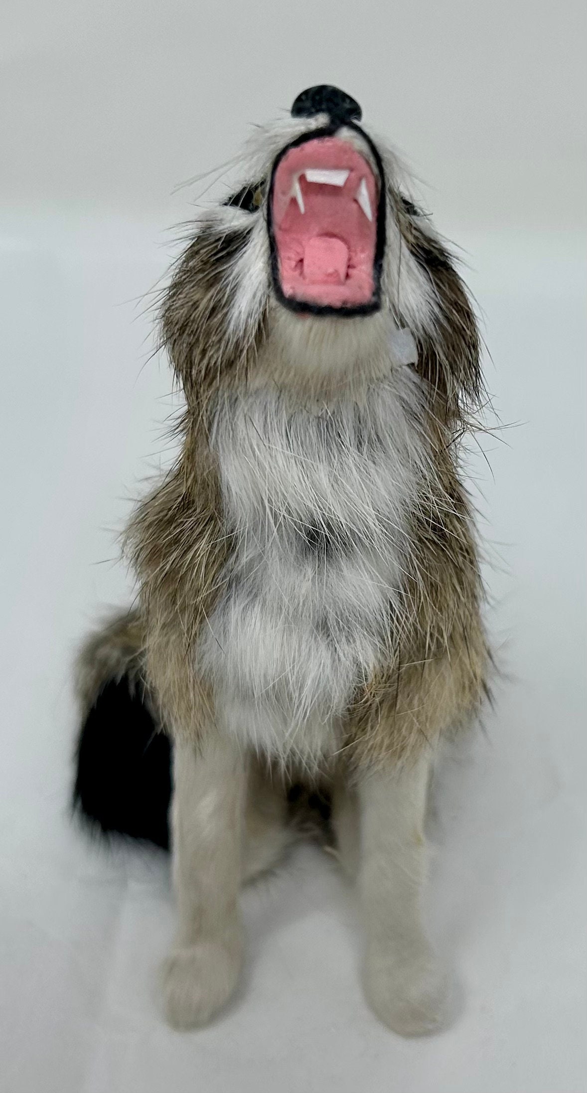 Rabbit Real Fur Figurine Coyote Handmade Figure Animal - Etsy