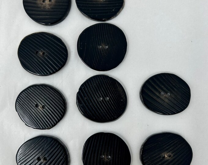 10 Buffalo Horn Buttons Knitting Sewing Sweater Slice - Etsy