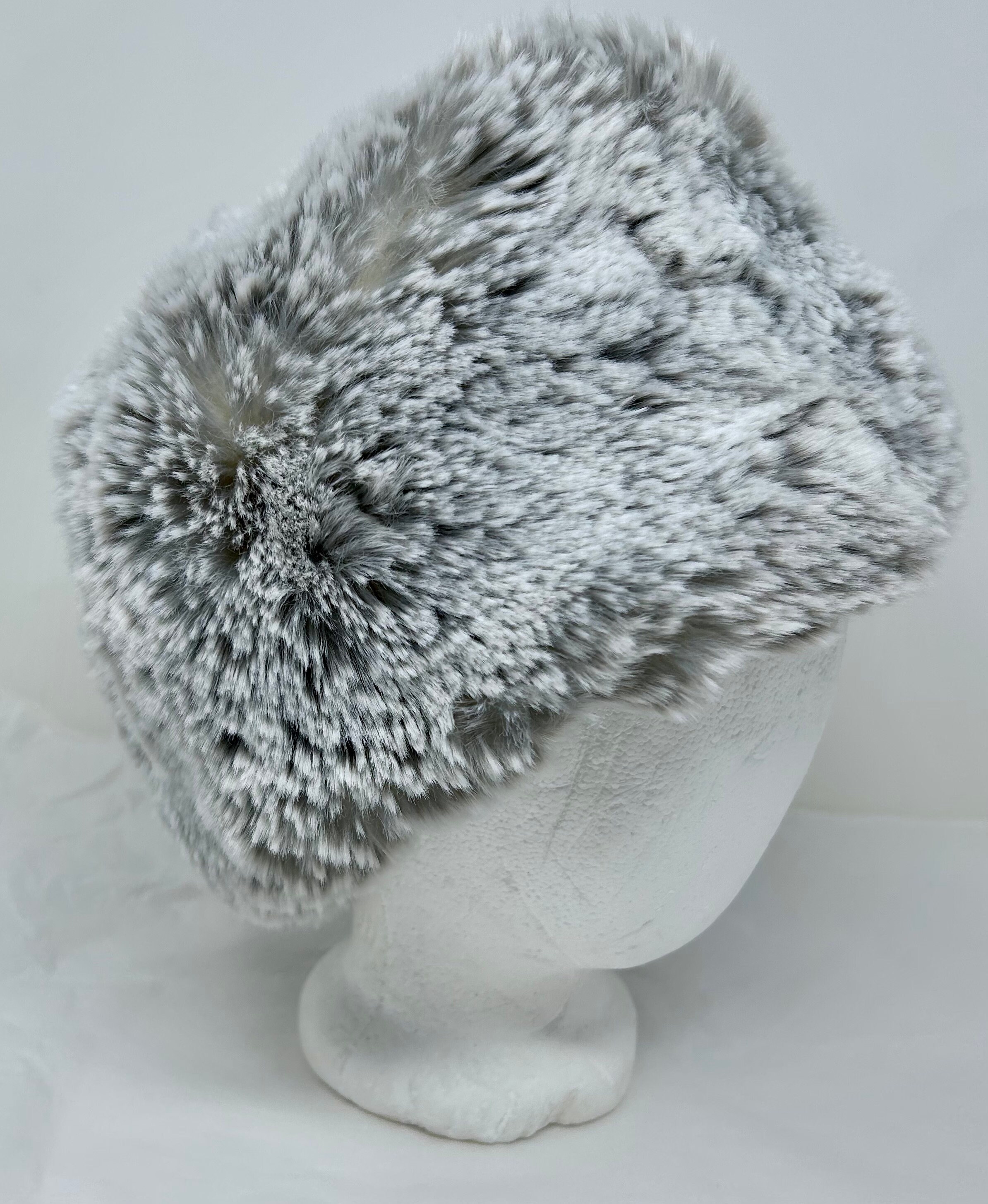 Surell Faux Fur Hat Grey Gray "tissavel" - Etsy