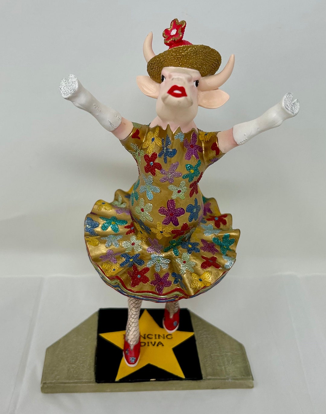Cow Parade dancing Diva Cow Star Figurine 2001 Limited Ed. - Etsy