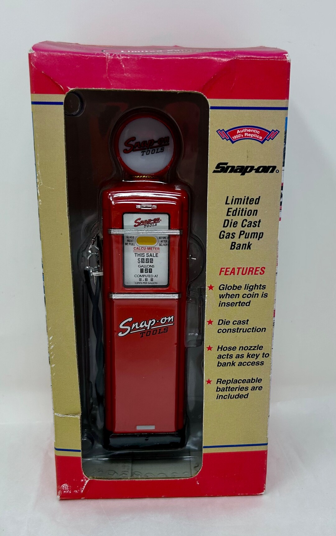 Snap on Limited Ed Die Cast Gas Pump Bank Mint - Etsy
