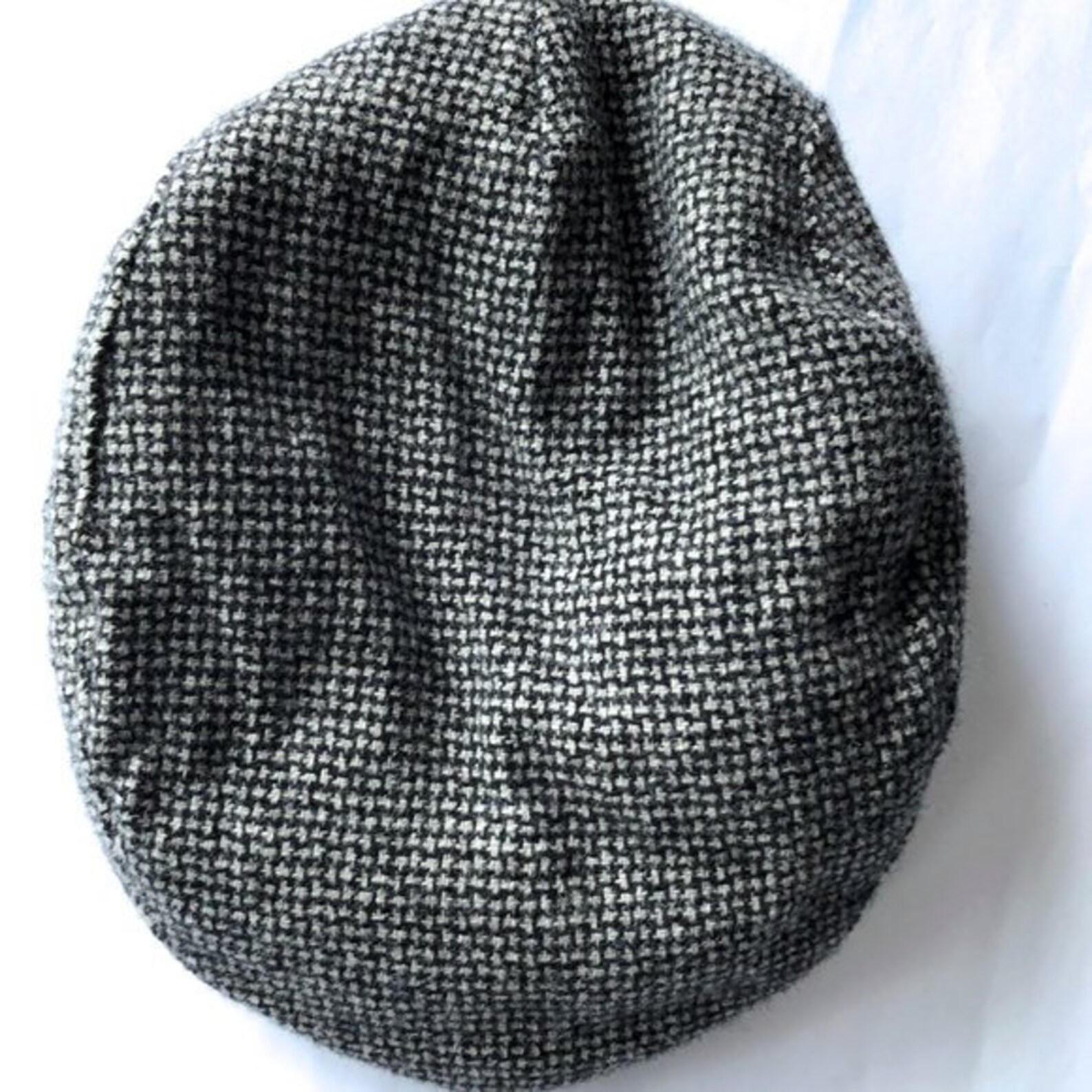 Vintage Sima International Hat Cap Wool Newsboy Black White Tweed - Etsy
