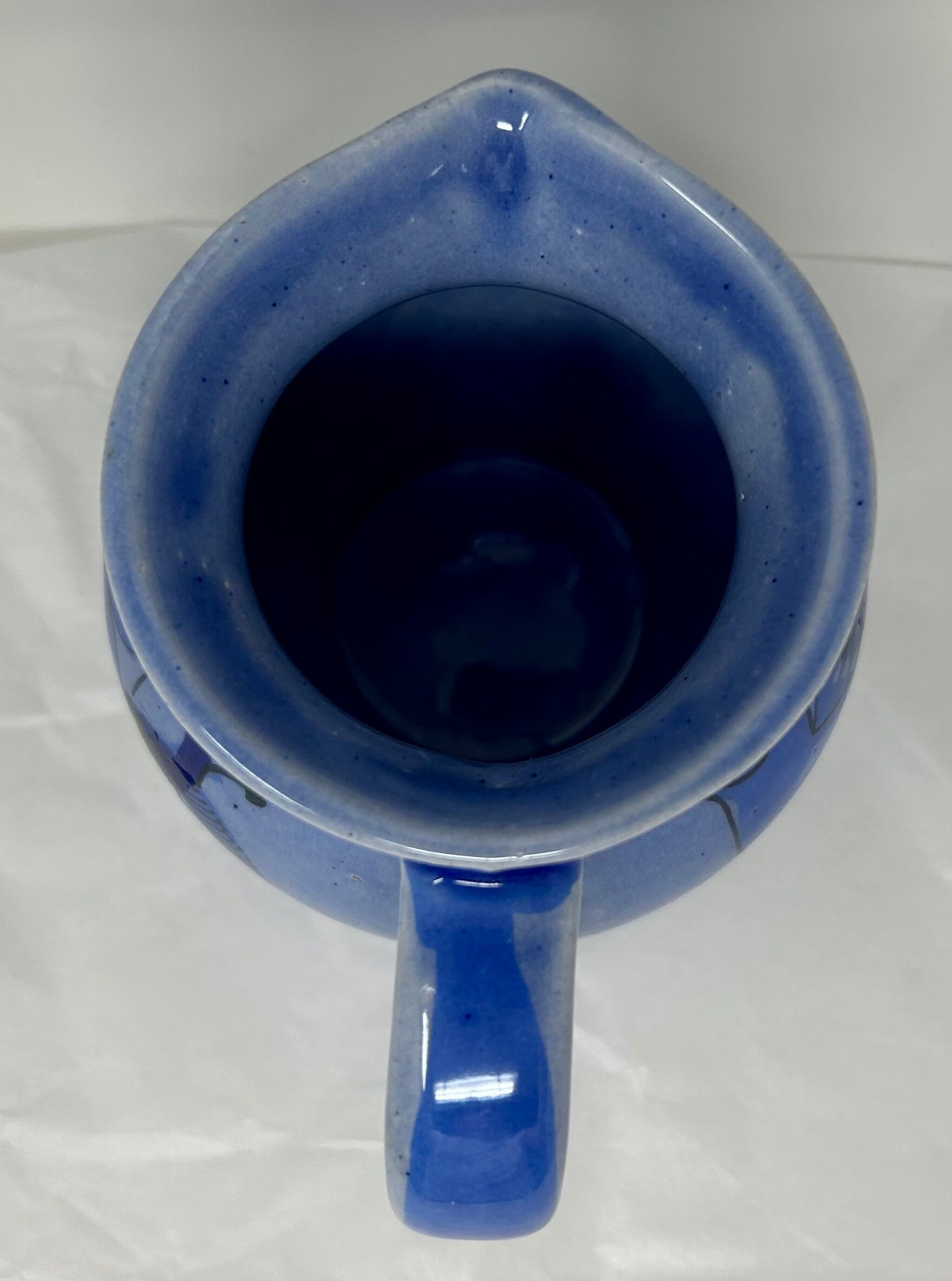 Mexico Mexican Pottery Ceramic Blue Bird Painted Pitcher Signed - Etsy