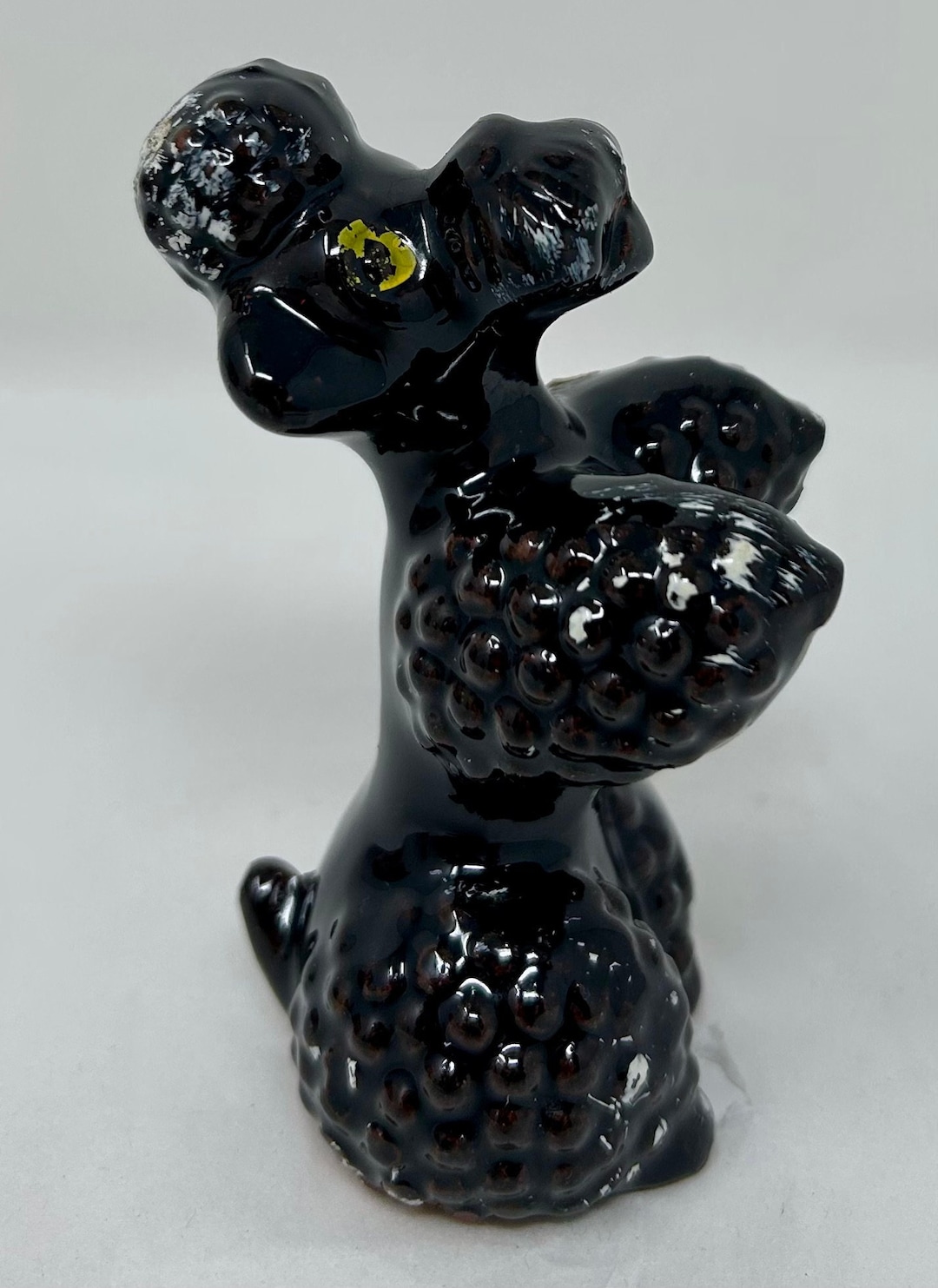 Vintage Japan Ceramic Black Poodle Figurine Painted Porcelain - Etsy