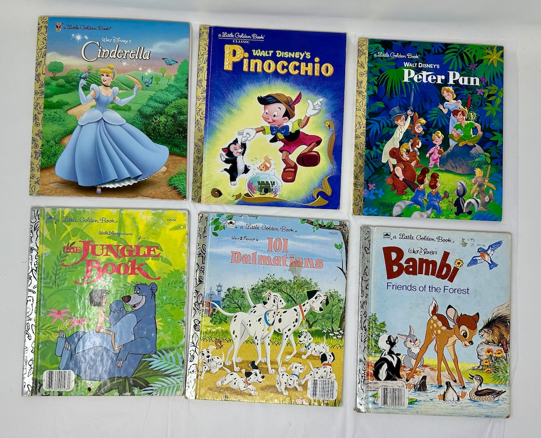 3 Classic Disney Little Golden Books – 1967 Jungle Book, 101 Dalmatians ...