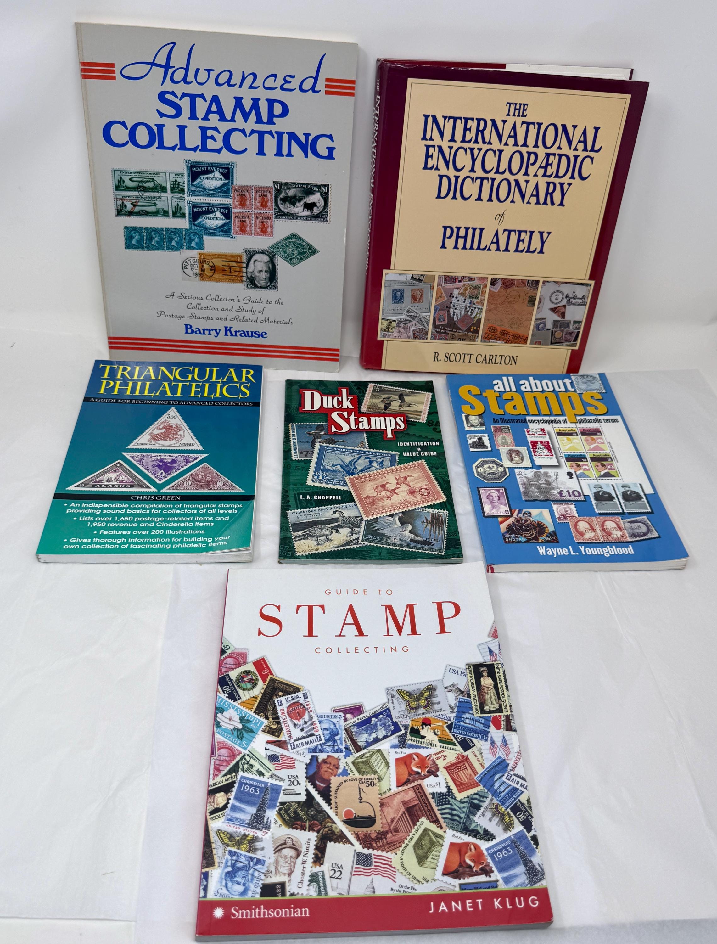 Vintage Stamp Collecting Book Lot of 6 | Philately Reference Guides ...