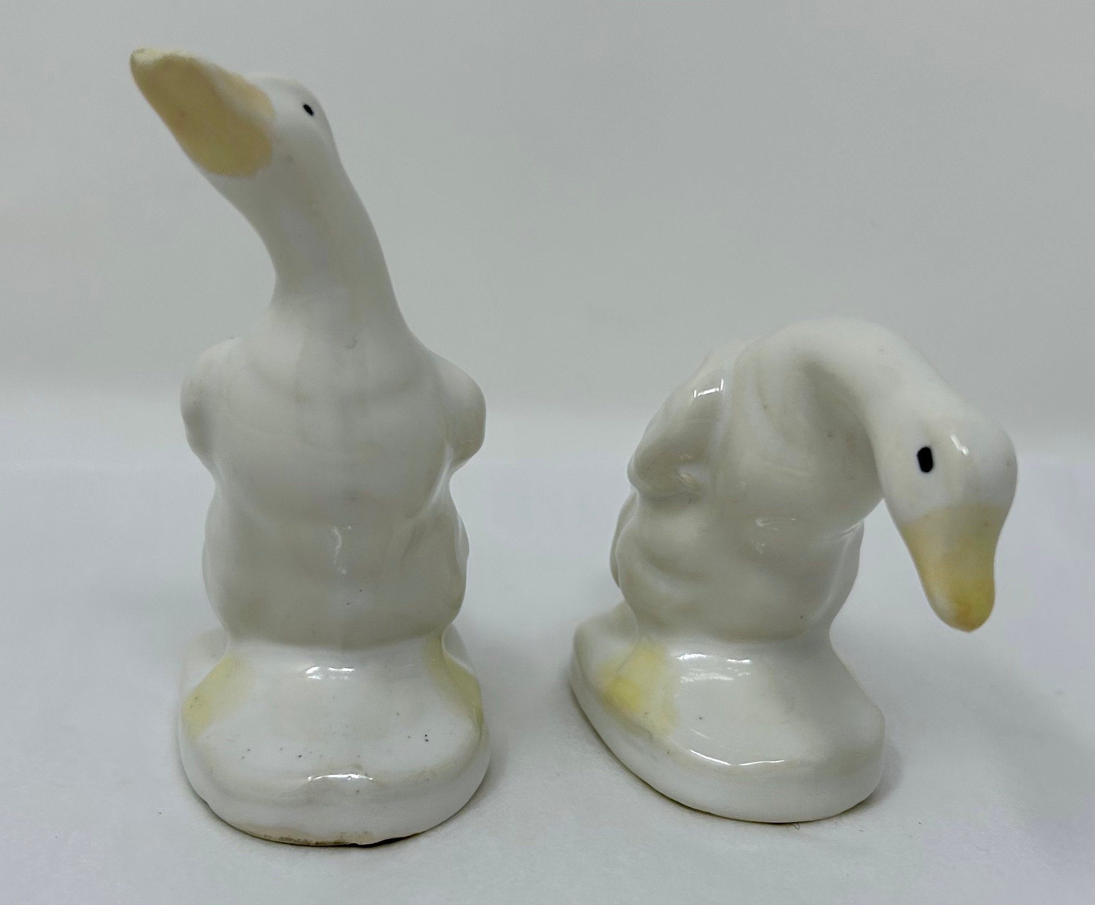 Set of Goose Geese Ceramic Porcelain Figurine - Etsy
