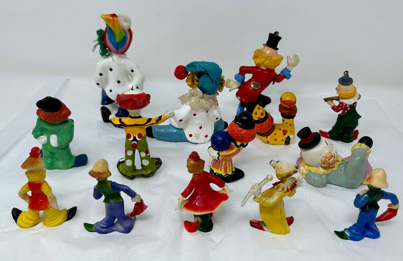 Vintage Clown Lot Figurines Hong Kong Polka Dot Ceramic - Etsy