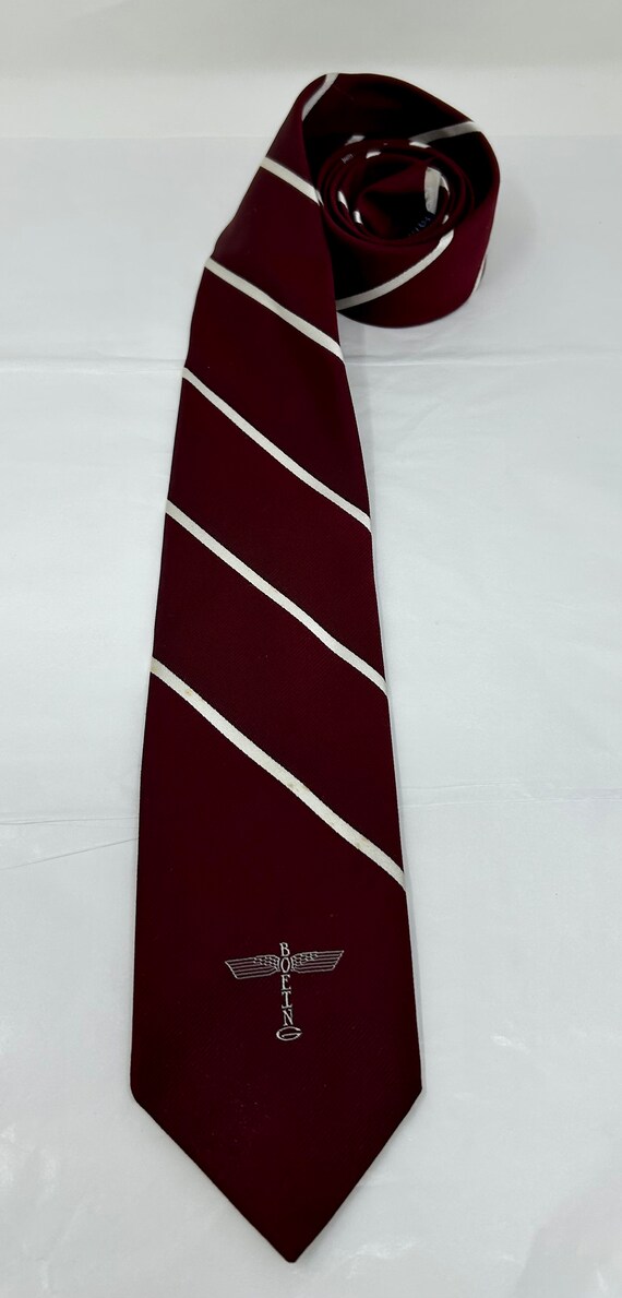 vintage Boeing airlines tie necktie 100% silk strip b… - Gem
