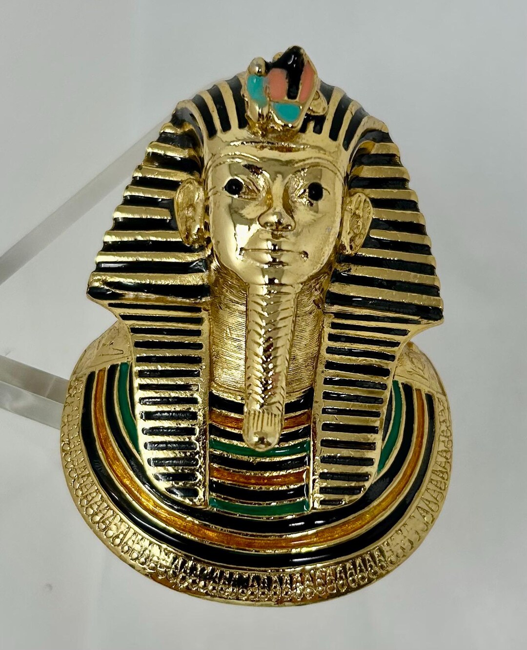 Vintage Signed Eisenberg Egyptian Revival King Tut Pharaoh Pendant ...