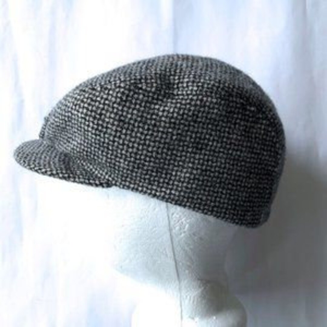 Vintage Sima International Hat Cap Wool Newsboy Black White Tweed - Etsy