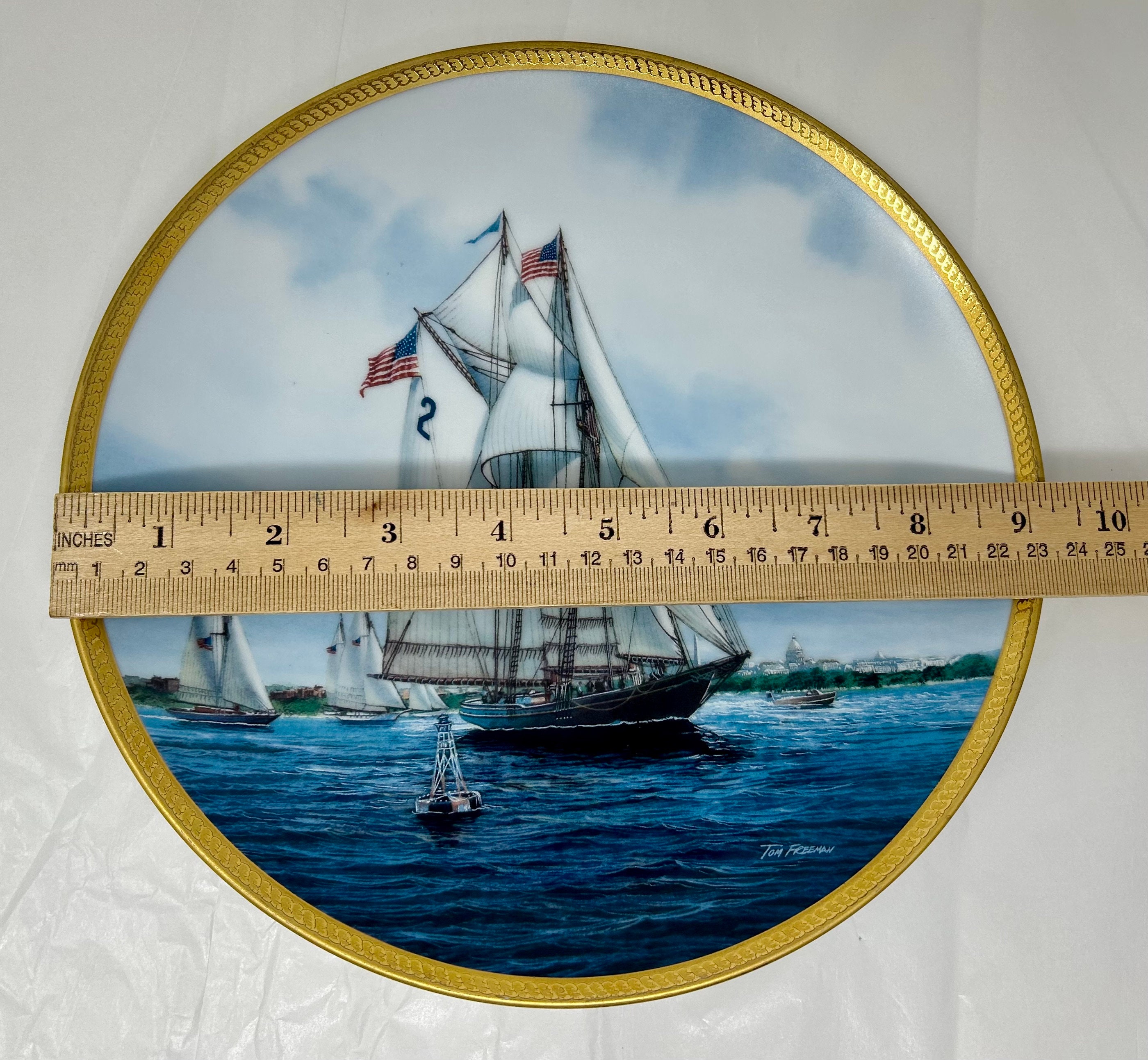 Set of Sailing Ship Plates Tom Freeman Enterprise Gertrude L. - Etsy