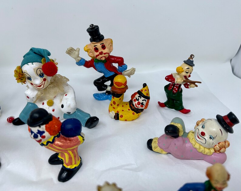 Vintage Clown Lot Figurines Hong Kong Polka Dot Ceramic - Etsy