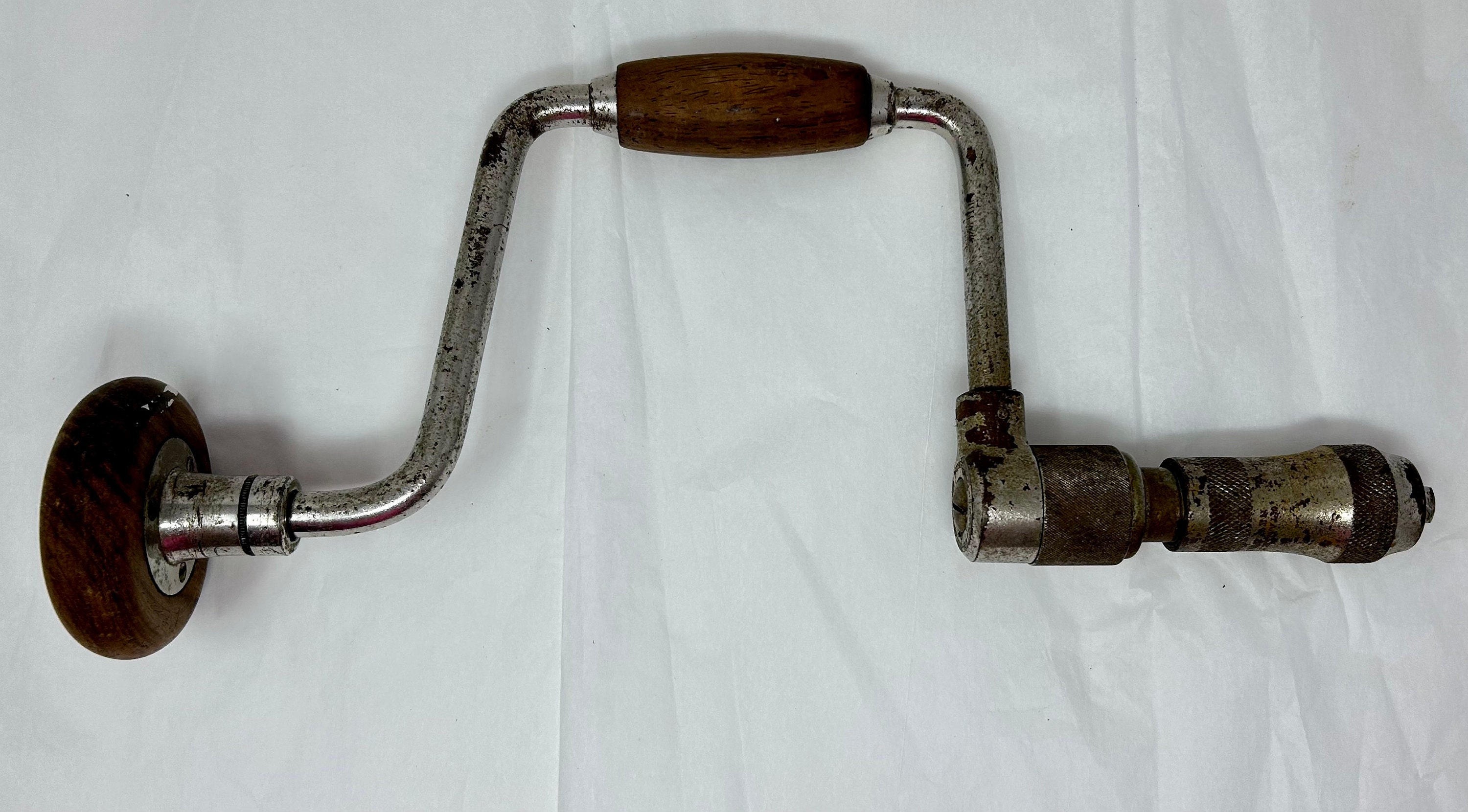 Vintage Screw Drill Hand Crank Wood Tool Vintage - Etsy