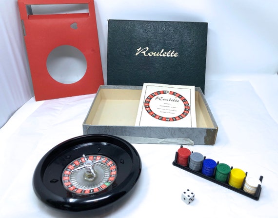Vintage Roulette Wheel Spielregeln Game Set Gambling | Etsy