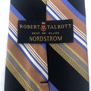 Vintage Silk Stripe Robert Talbott Tie Necktie Brown Blue Nordstrom - Etsy