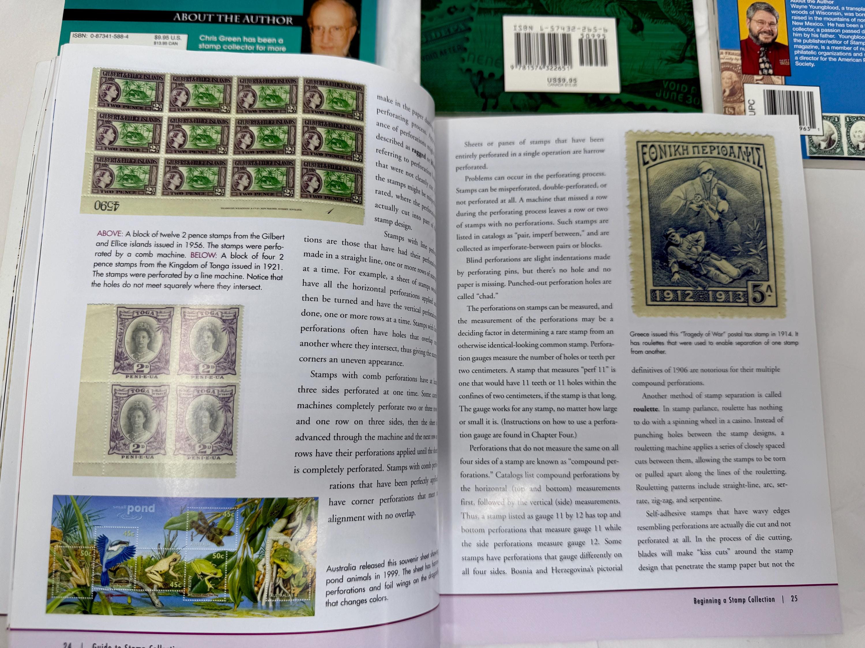 Vintage Stamp Collecting Book Lot of 6 | Philately Reference Guides ...