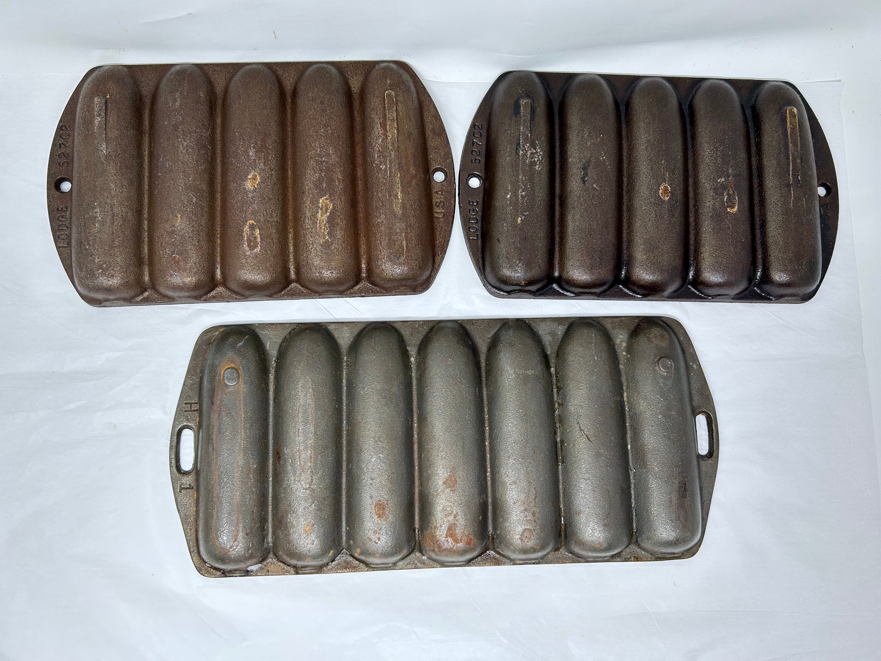 3 Vintage Griswold Lodge Cast Iron Cornbread Corn Stick Pans - Etsy